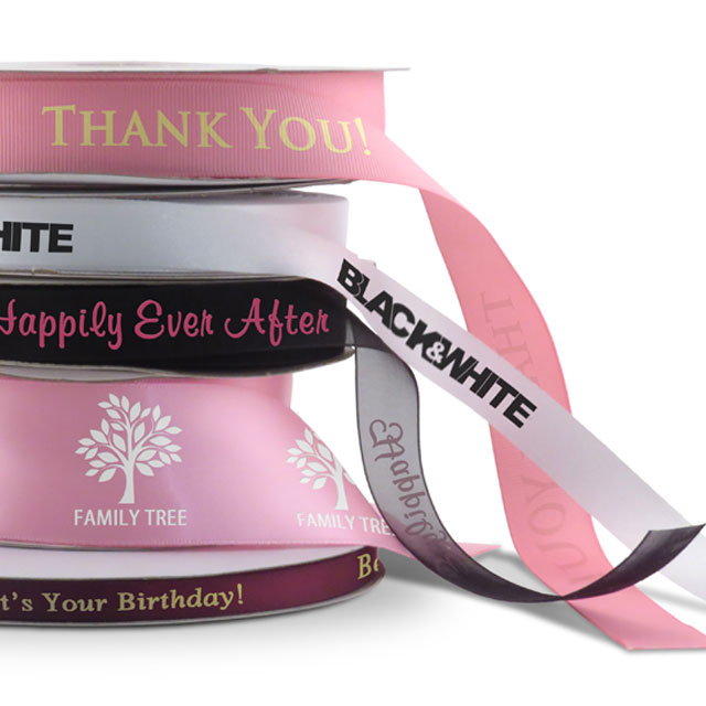 Custom Ribbon Rolls, Your Text & Logo | Personalized Ribbons